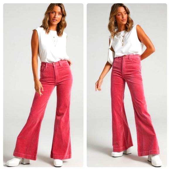 ROLLA'S | Pants & Jumpsuits | Rollas Eastcoast Flare Rose Corduroy ...
